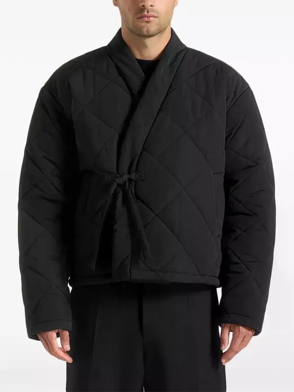 Manière De Voir Emil Quilted Wrap Jacket