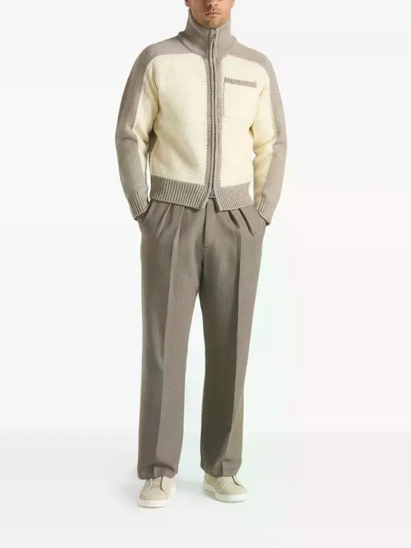 Manière De Voir Zip-fastening Colour-block Cardigan