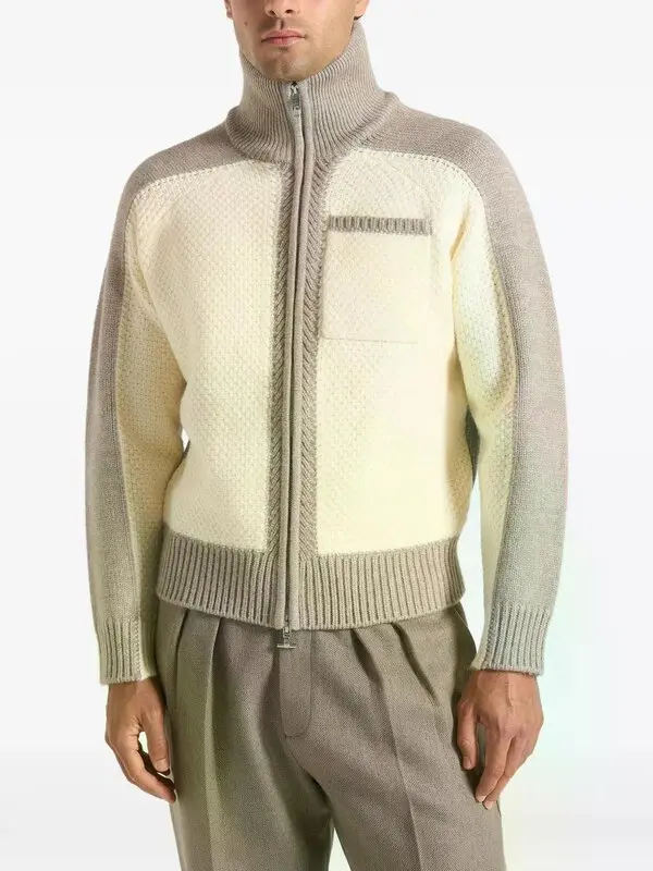 Manière De Voir Zip-fastening Colour-block Cardigan
