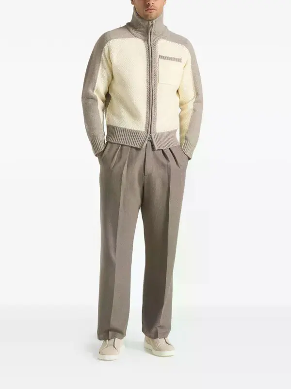 Manière De Voir Zip-fastening Colour-block Cardigan