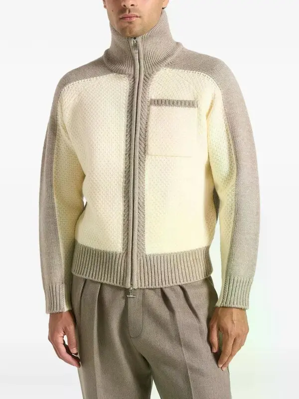 Manière De Voir Zip-fastening Colour-block Cardigan