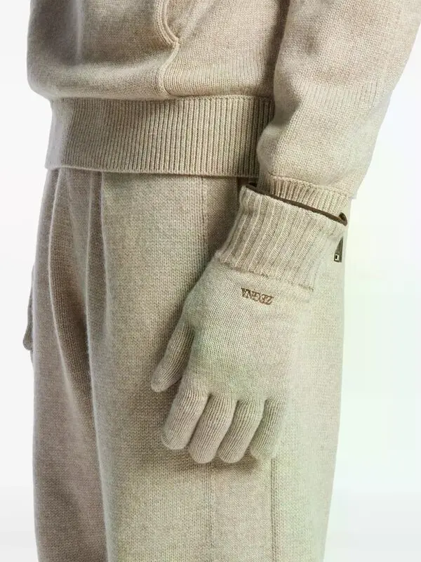 Zegna Logo-embroidered Gloves