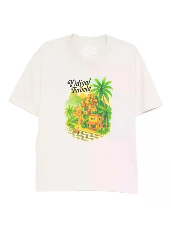 MELT Graphic-printed T-shirt - Neutrals