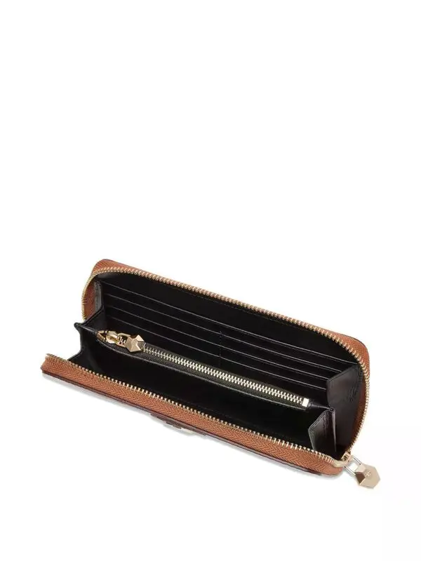 Philipp Plein Crocodile-effect Zip-around Wallet - Brown