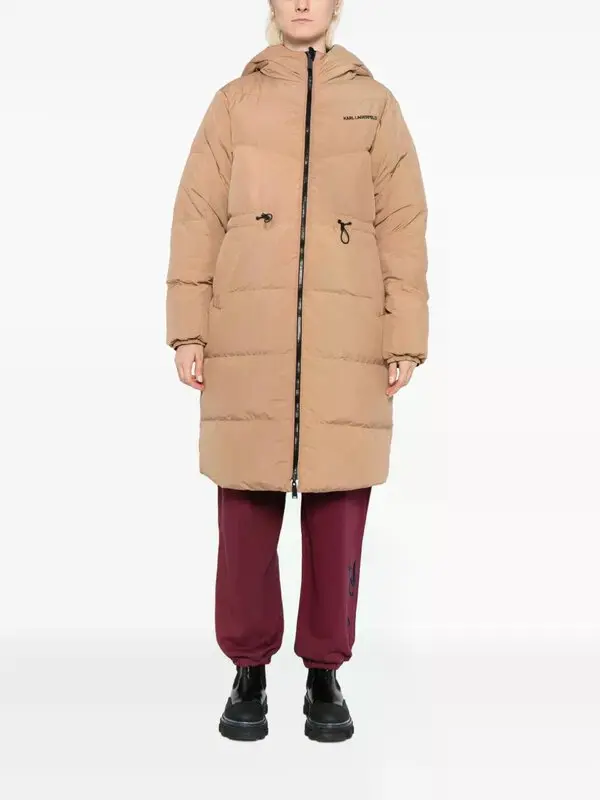 Karl Lagerfeld Logo-embroidered Reversible Coat