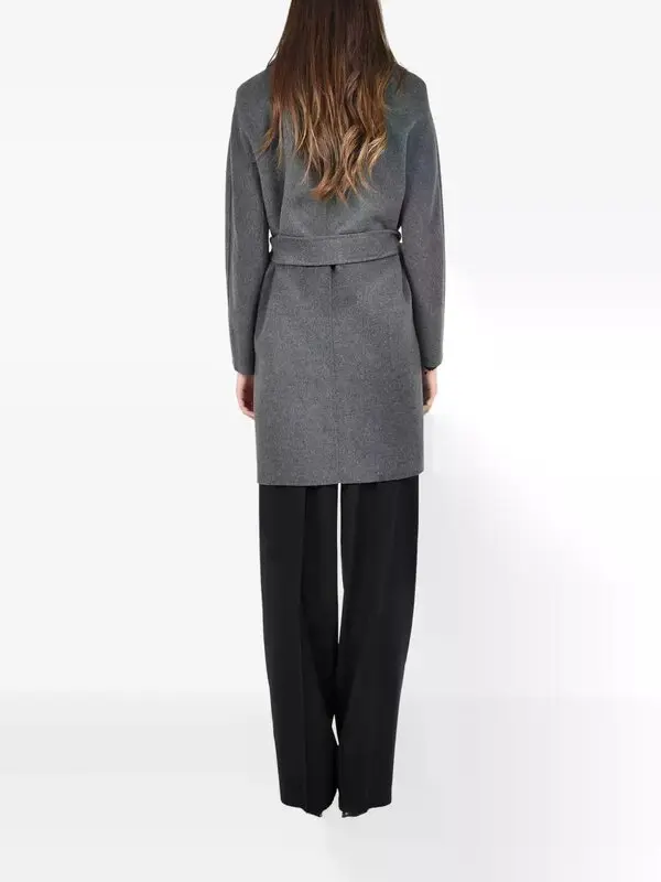 Max Mara Belted Wool Coat - Grey