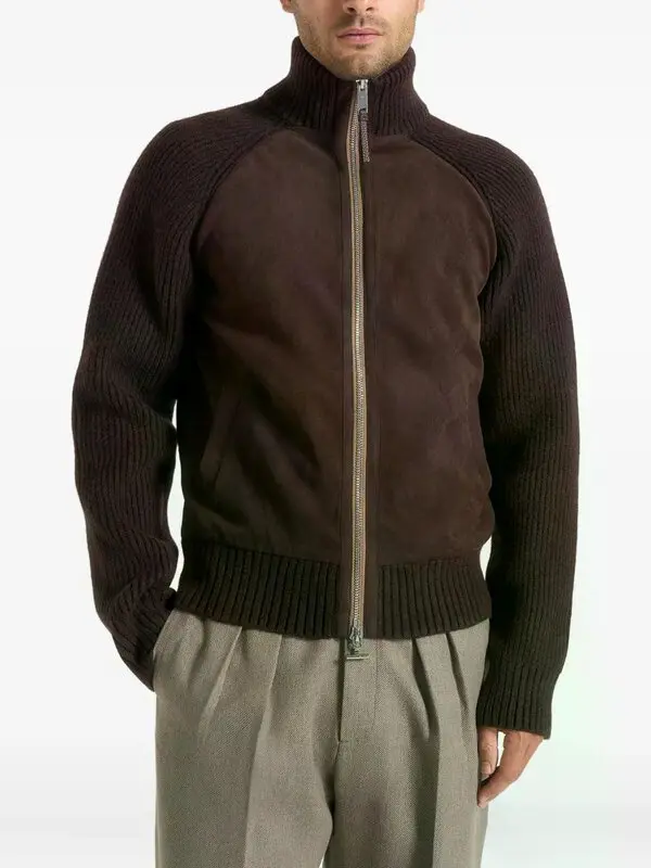 Manière De Voir Faux-suede & Knit Jacket