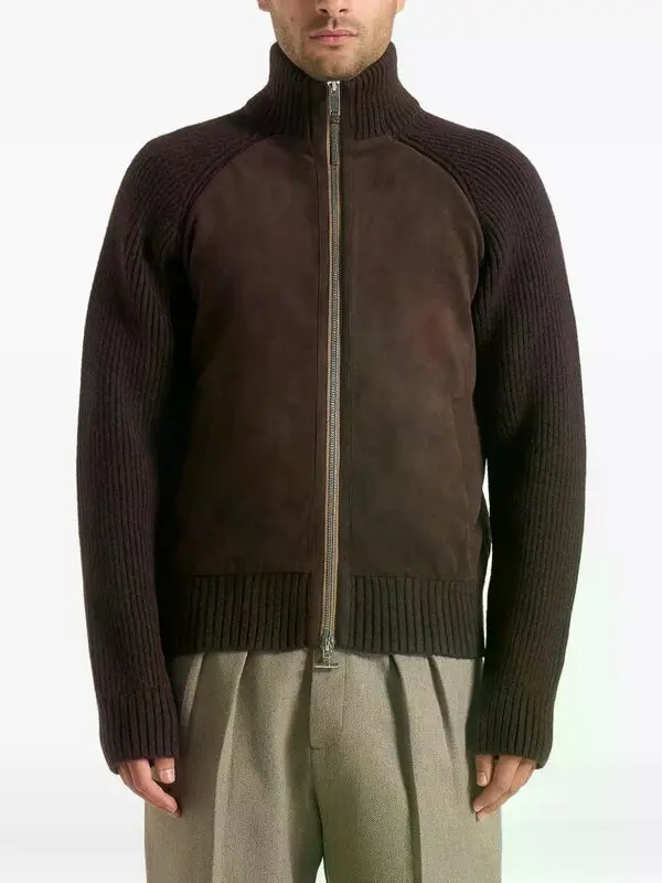 Manière De Voir Faux-suede & Knit Jacket