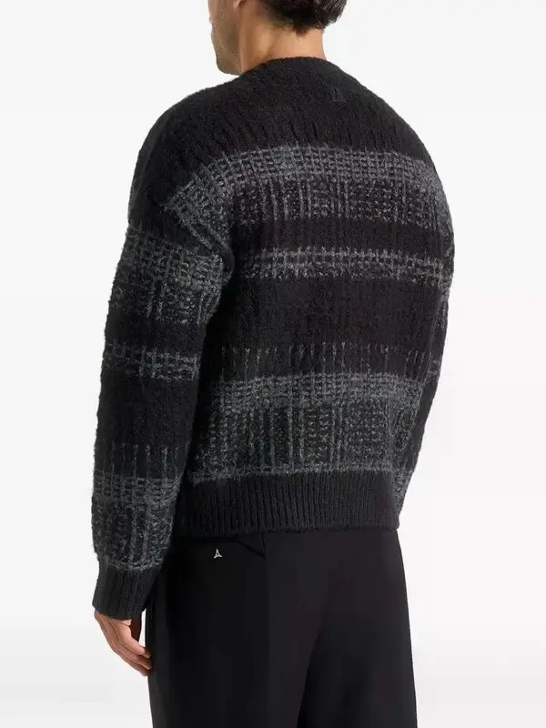 Manière De Voir Ayden Checked-pattern Knit Sweater
