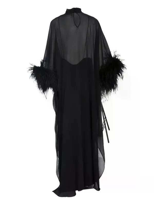 TALLER MARMO Feather-trim Kaftan