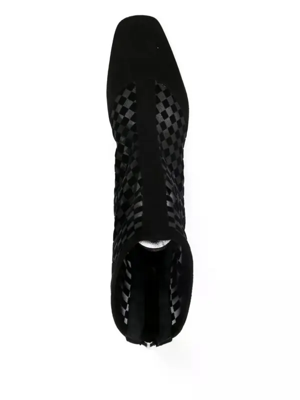 CAREL Checkered Ankle Boots