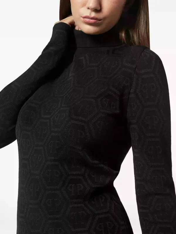 Philipp Plein Logo-pattern Turtleneck Sweater