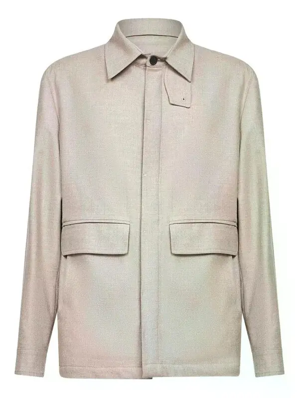D4.0 Buttoned-collar Shirt Jacket