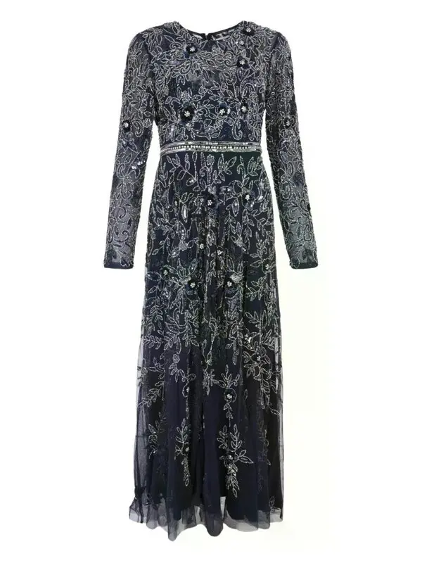 Mac Duggal Floral-embellished Maxi Dress