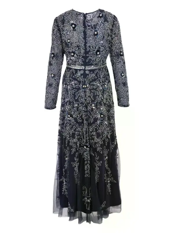 Mac Duggal Floral-embellished Maxi Dress