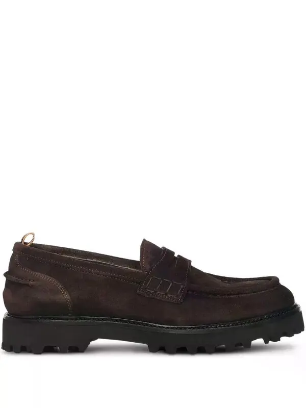GIULIANO GALIANO Suede Round Toe Loafers