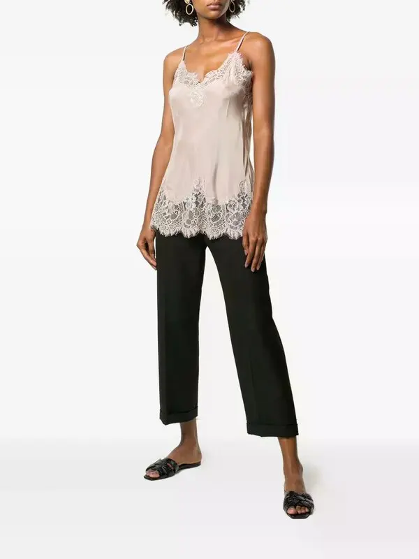 Gold Hawk Lace-trim Top