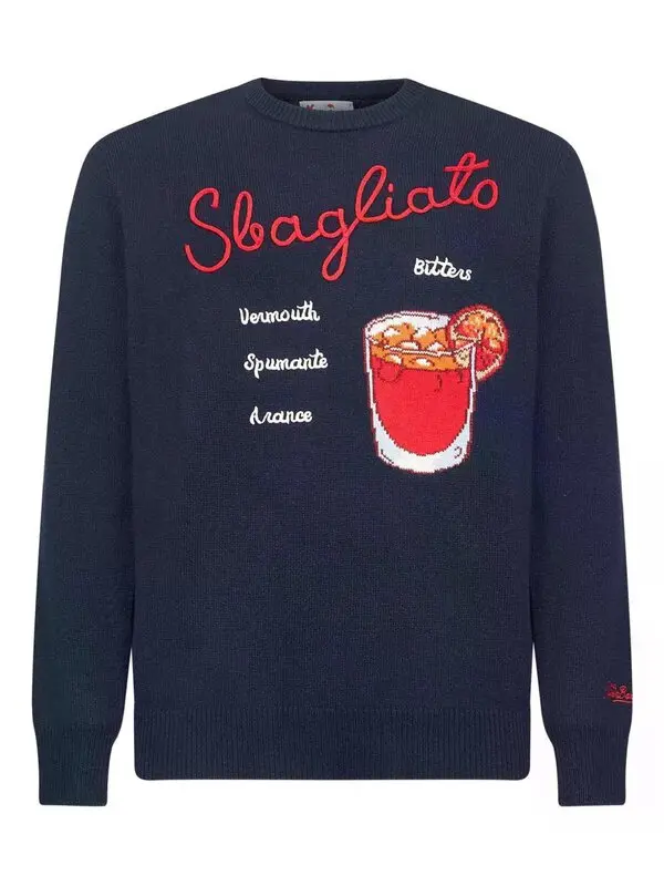 MC2 SAINT BARTH Embroidered Crewneck Sweater - Blue