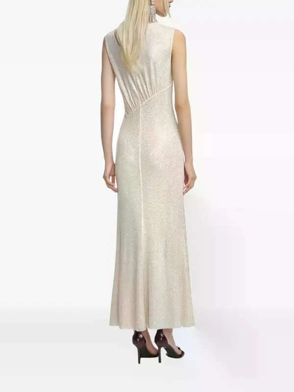 SELF-PORTRAIT Cut-out Embellished Midi Dress - Neutrals