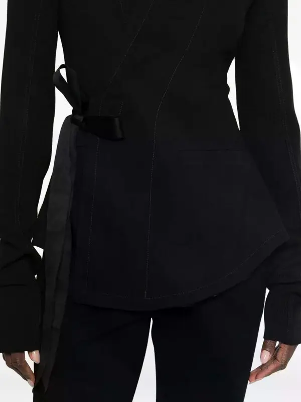 Rick Owens Wool Wrap Jacket - Black