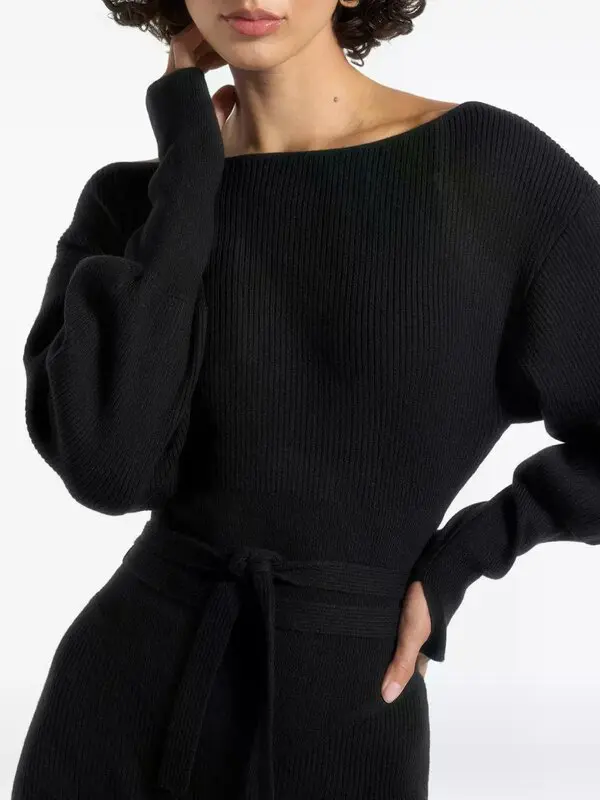 Manière De Voir Raya Off-shoulder Playsuit With Balloon Sleeves And Belt