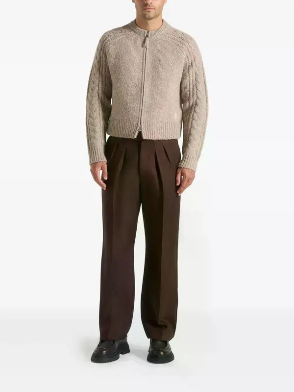 Manière De Voir Gaby Zip-fastening Cable-knit Cardigan