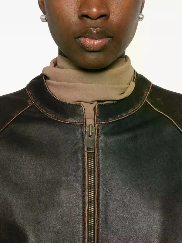 ARMA Azzura Leather Bomber Jacket