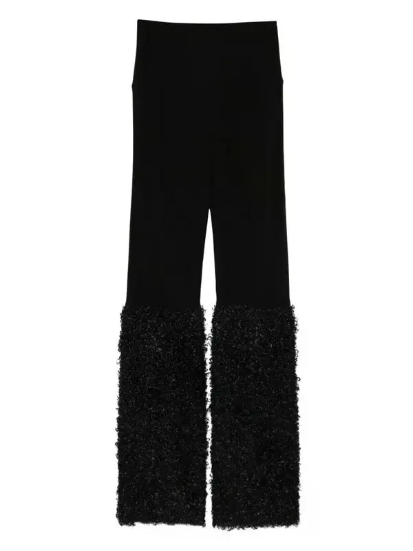 Norma Kamali Faux-fur Paneled High Waist Slim Fit Leggings