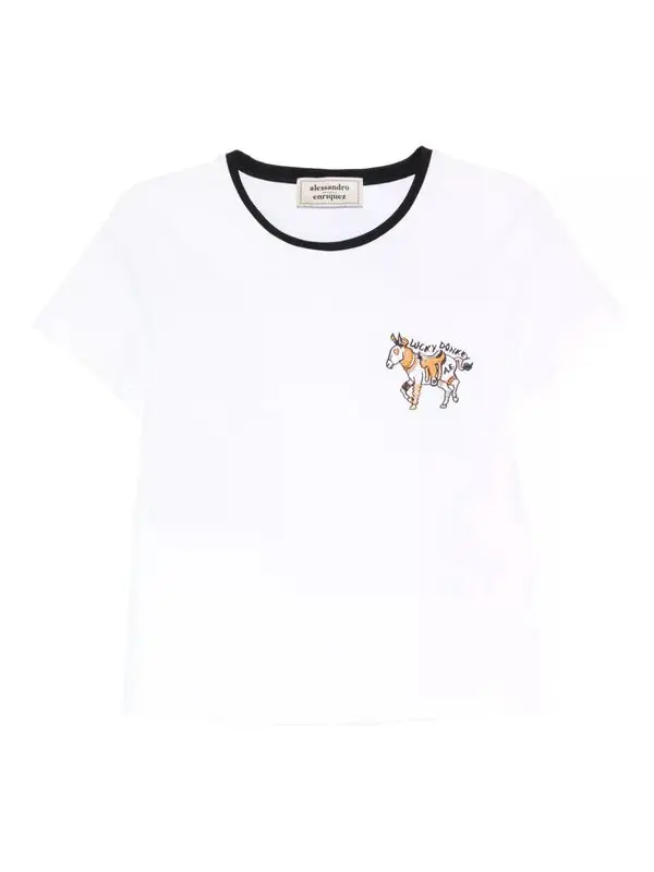 ALESSANDRO ENRIQUEZ Embroidered T-shirt - White