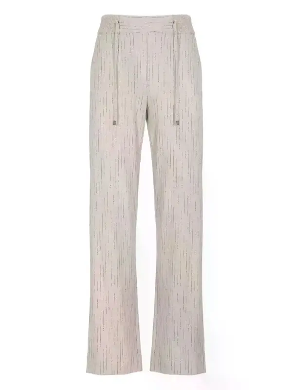 D.exterior Striped Trousers