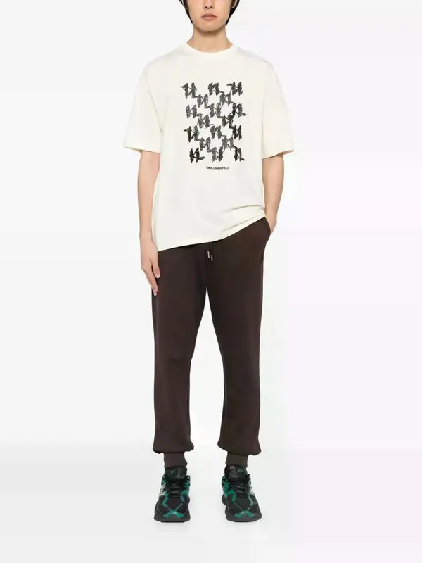 Karl Lagerfeld Monogram-embossed T-shirt