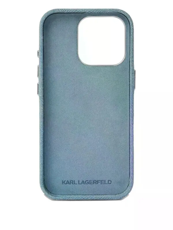 Karl Lagerfeld Signature-logo Denim Iphone Case