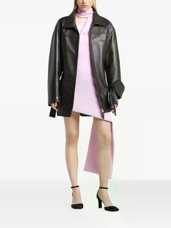 COURREGES Oversized Leather Jacket