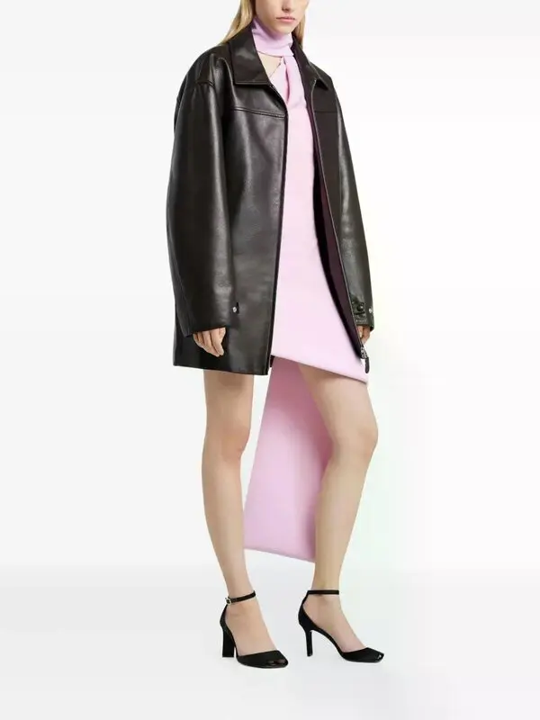 COURREGES Oversized Leather Jacket