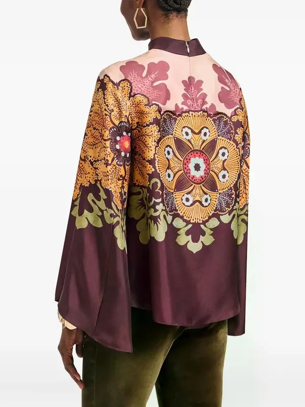 La DoubleJ Floral-print Long-sleeve Blouse - Red