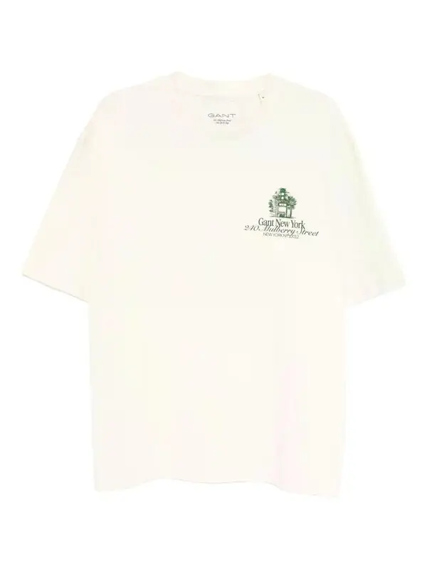 Gant Logo-printed T-shirt - Neutrals