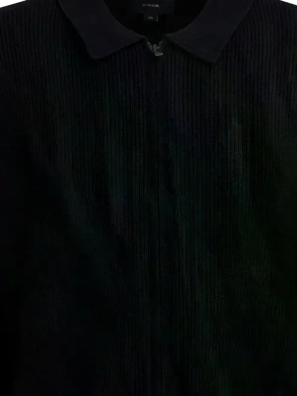 Vince Zip-up Ribbed Knit Jacket