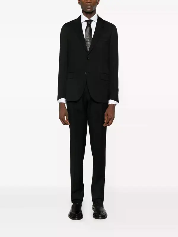 LARDINI Notched-lapel Suit - Black