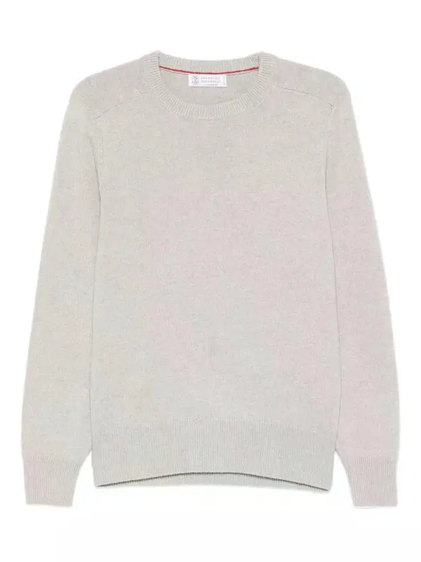 Brunello Cucinelli Cashmere Crew Neck Sweater - Grey