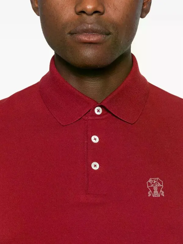 Brunello Cucinelli Logo-embroidered Polo Shirt