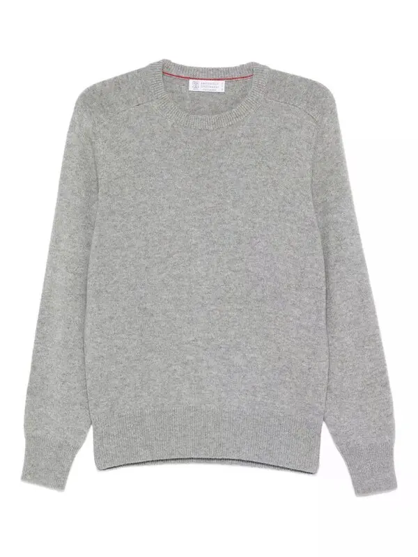 Brunello Cucinelli Cashmere Crew Neck Sweater - Grey