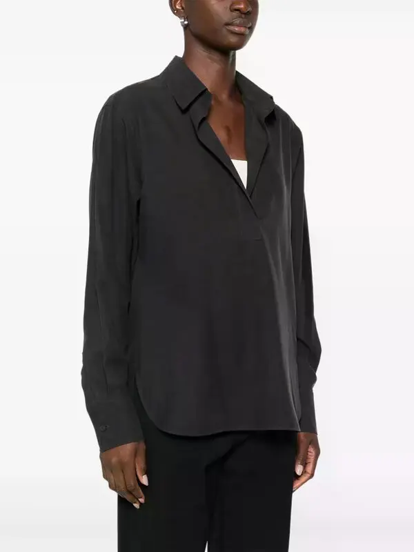 Max Mara Notched-collar Shirt - Black