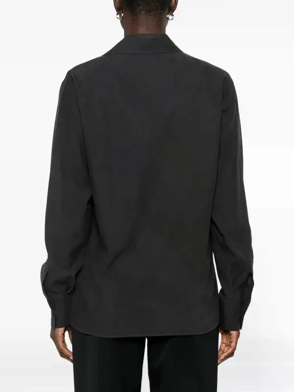 Max Mara Notched-collar Shirt - Black
