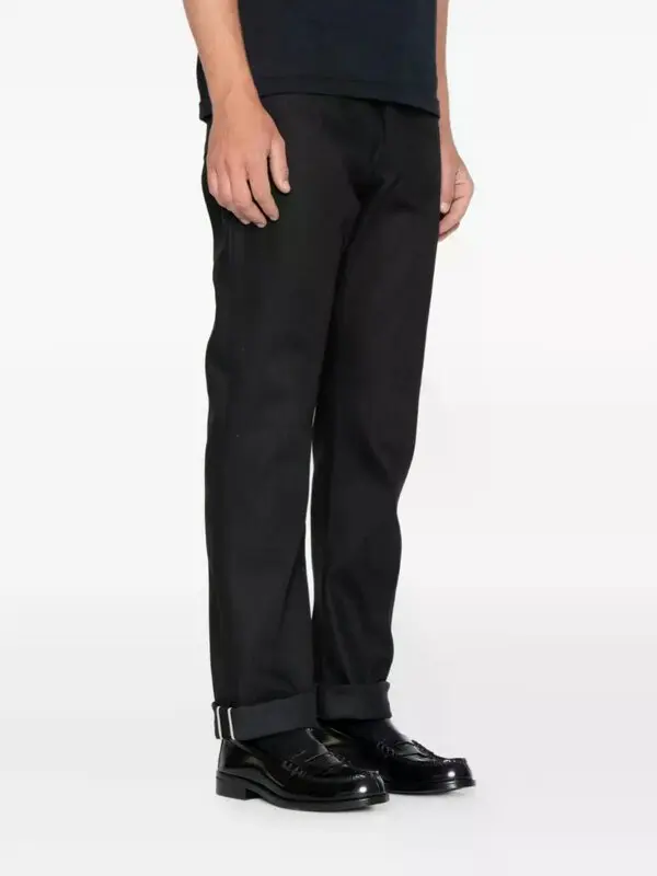 Naked & Famous Denim True Guy Cuffed Jeans - Black
