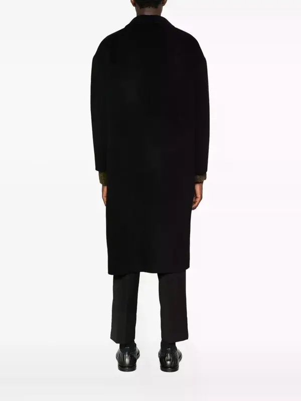 AMARANTO Double-breasted Coat - Black