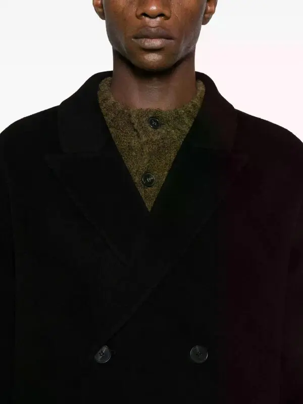 AMARANTO Double-breasted Coat - Black