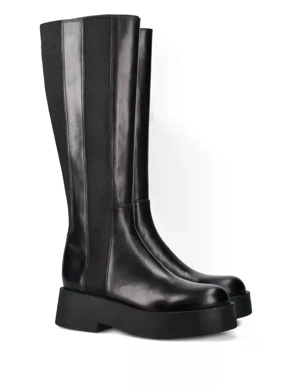 Premiata Elasticated-panel Leather Boots