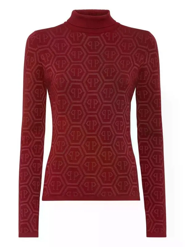 Philipp Plein Logo-pattern Turtleneck Sweater