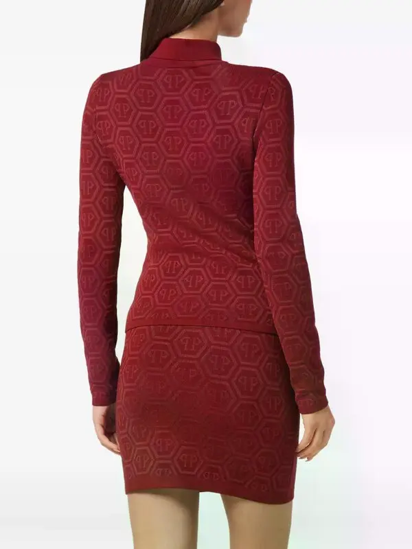 Philipp Plein Logo-pattern Turtleneck Sweater