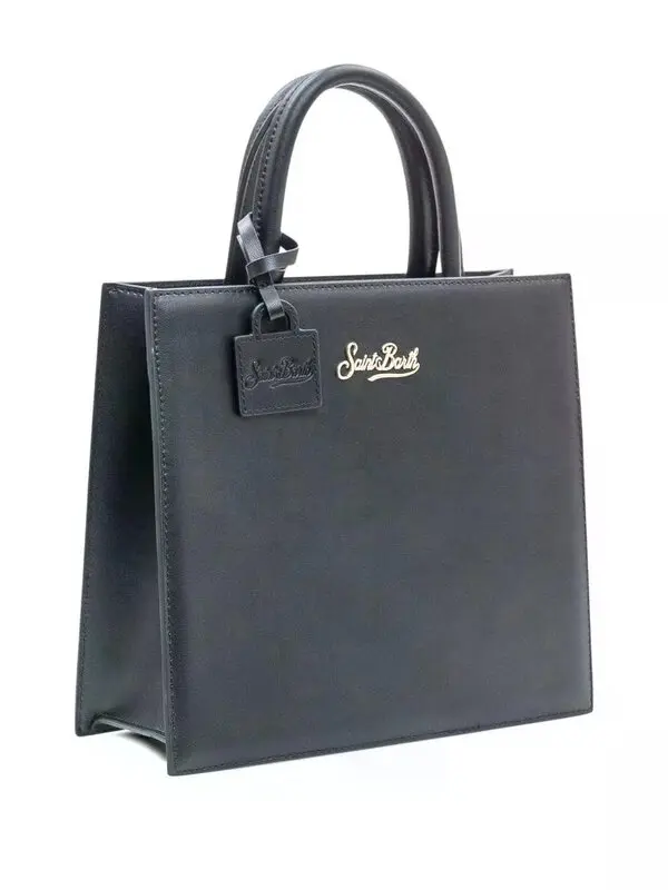 MC2 SAINT BARTH Top-handle Satchel Bag With Logo Detail - Black